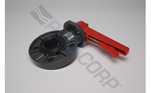 POOL360 | 6" PVC Lever Handle Butterfly Valve