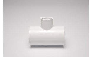 POOL360 | 2.5" x 2.5" x 1.5" SCH 40 White PVC Reducer Tee Slip x Slip x Slip