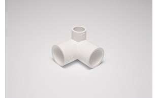 POOL360 | 2" White SCH 40 PVC Side Outlet 90 Degree Elbow Slip x Slip x ...