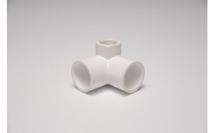 POOL360 | .75" White SCH 40 PVC Side Outlet 90 Degree Elbow Slip x Slip ...