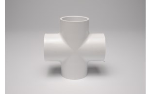 POOL360 | .75" White SCH 40 Slip Cross