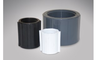 POOL360 | .5" White SCH 40 PVC Coupling FPT x FPT