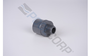 POOL360 | .75" x 1" Gray SCH 80 PVC Reducing Male Adapter MIPT x Slip