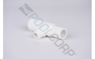 POOL360 | 1" x 1" x .75" White SCH 40 PVC Manifold Tee Slip x SPG x MIPT