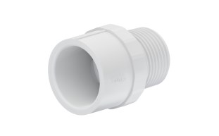 POOL360 | 1" White SCH 40 PVC Male Adapter MIPT x Slip