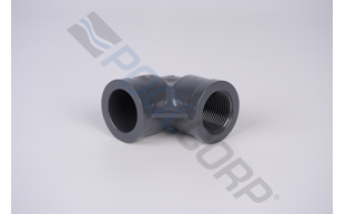 POOL360 | 1" Black SCH 80 PVC 90 Degree Elbow Slip x FIPT