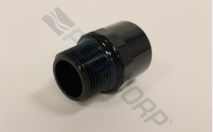 POOL360 | 2" Black SCH 40 PVC Male Adapter MIPT x Slip