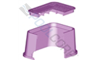 POOL360 | 15" x 21" Rectangular Purple Valve Box with Purple Lid