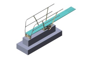 POOL360 | Short Diving Stand with Double Handrails