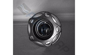 POOL360 | Black Stainless Steel Revo Twin Roto Poly Storm Spa Jet