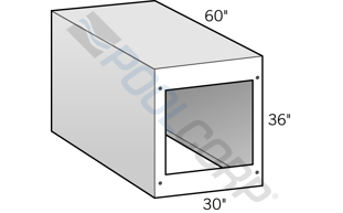 POOL360 | 36"x60"x30" STRAIGHT CABINET