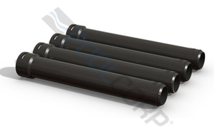 POOL360 | 13 1/2'' Black Header ASA Weather Resistant Polymer End Connector