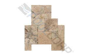 POOL360 | Mini French Pattern Tumbled Paver Scabos