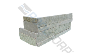 POOL360 | 6" x 23" Splitface Quartzite Ledger Corner White