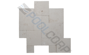 POOL360 | 3cm Symra Shell Beige Tumbled French Pattern Limestone Paver