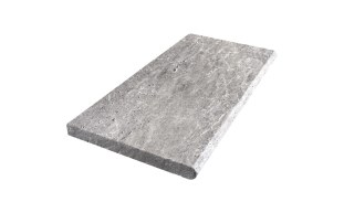 POOL360 | 12" x 24" 3cm Silver Tumbled Travertine Coping