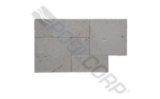 horizon | Roman Pattern Tumbled Limestone Paver Symra Shell Beige