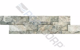 POOL360 | 6" x 24" x 3/4" Silver Travertine Honed Ledger Stone Panel