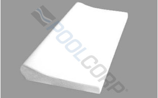 POOL360 | 12" x 24" White AQ Series Plain Straight Safety Edge Coping
