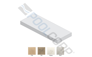 POOL360 | 12" x 24" x 1-3/4" Oyster Square Edge Coping
