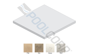 POOL360 | 24" x 24" x 1" Square Edge Paver Oyster