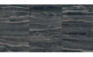 POOL360 | 3" x 12" Breccia Matte Large Format Porcelain Bullnose Tile Noir