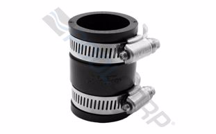 POOL360 | 1" Black Condensate Line Connector with Clamps