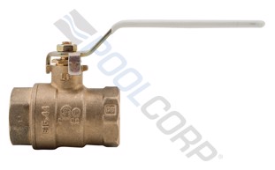 POOL360 | 1.25" Lead Free Brass 2-Piece Full Port Ball Valve