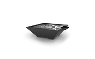 POOL360 | 30" x 10" Fire & Water Bowl Corinthian Concrete Ebony