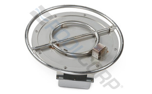 POOL360 | 18" 12V Auto Liquid Propane Round Fire Pit Insert