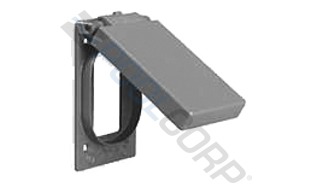 POOL360 | Single Gang Vertical Weatherproof GFCI Receptacle Cover