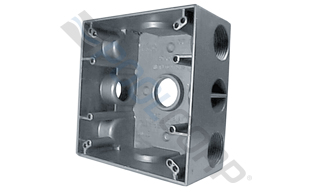 POOL360 | .5" 4-Hole Two Gang WP Box