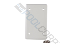POOL360 | 1 Gang Non-Metallic Blank Cover with 2-Holes White