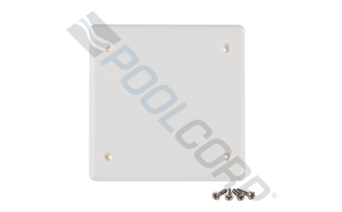 POOL360 | 2 Gang Non-Metallic Blank Cover with 4-Holes White