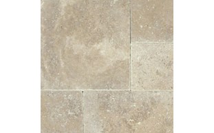 POOL360 | 16" x 24" x 1/2" Travertine Chiseled Edge Tile Walnut