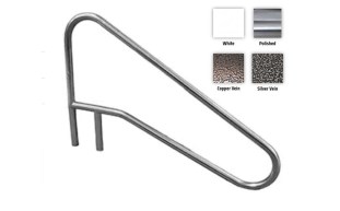 POOL360 | .065" Classic 3-Bend White Dip to Water Handrail with Welded ...