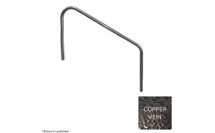 POOL360 | 6' Copper Vein Classic 2 Bend Stair Pool Rail