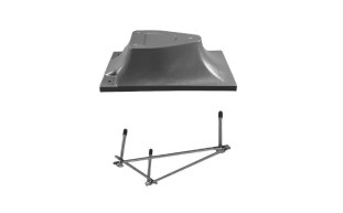 POOL360 | Grey 3 Bolt Base with Jig for 6' Diving Board