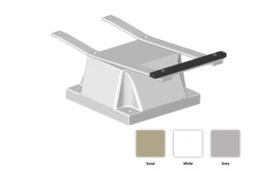 POOL360 | White 4 Bolt Base with Jig for 6' and 8' Diving Boards