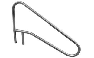 POOL360 | Gray Classic 3-Bend Dip to Water Handrail w/Welded Brace and ...