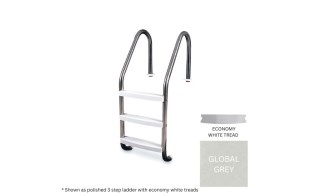 POOL360 | 3-Step Economy Ladder with White Tread