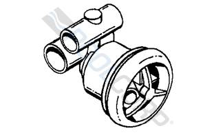 POOL360 | 1-1/2" x 1" White Micro'ssage® Stacked Jet Assembly