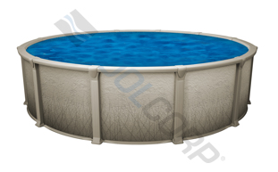POOL360 | 18' Round Influence Above Ground Pool Assembly with 52" Vespa ...
