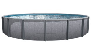 POOL360 | 27' Round Caspian Above Ground Pool Kit with 52" Rocktile Wall