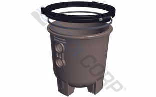 POOL360 | ProGrid Vertical Grid D.E. Lower Filter Body with Clamp