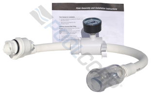 POOL360 | Wall Quick Connect Hose Bottom In-Line Filter Assembly