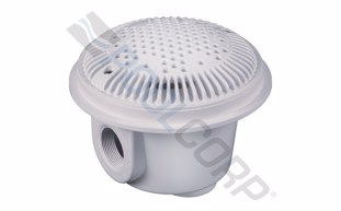 POOL360 | 1-1/2" x 1-1/2" White Dual Suction Outlet with AV Grate 2 per Pack