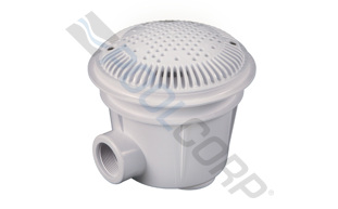 POOL360 | 2" Dark Grey Dual Suction Main Drain Outlet with AV Grate