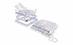 POOL360 | 9" Square High Flow Sump with Cover