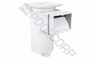 POOL360 | 1 1/2" White Auto-Skim Skimmer Wide Track Outside Mount